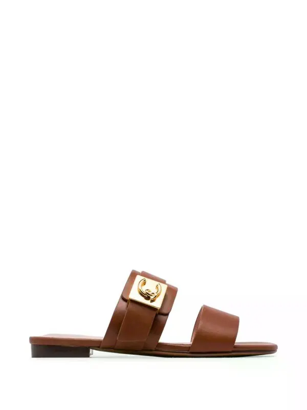COCCINELLE C-me Buckled Leather Sandals - Brown