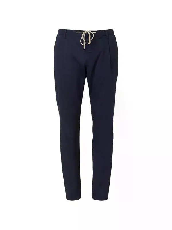 Eleventy Pleated Drawstring Trousers - Blue