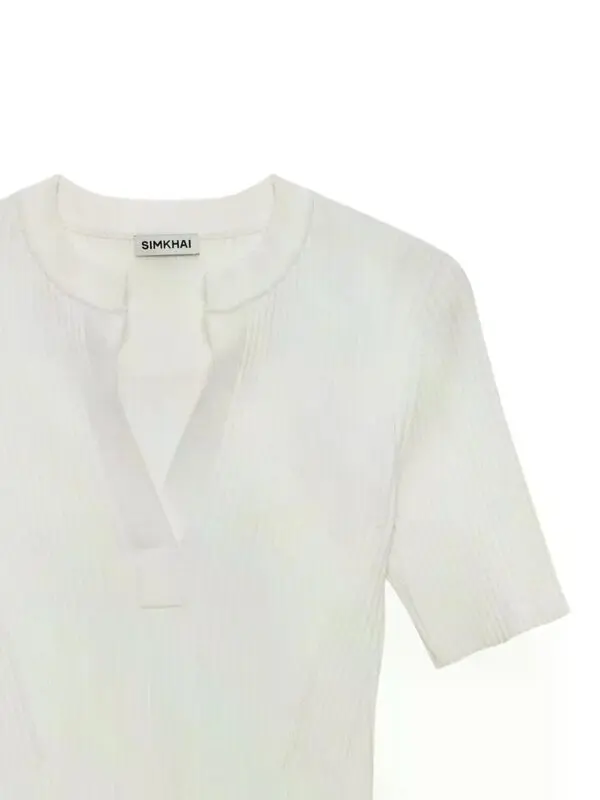 Simkhai Miley V-neck Ribbed-knit Top