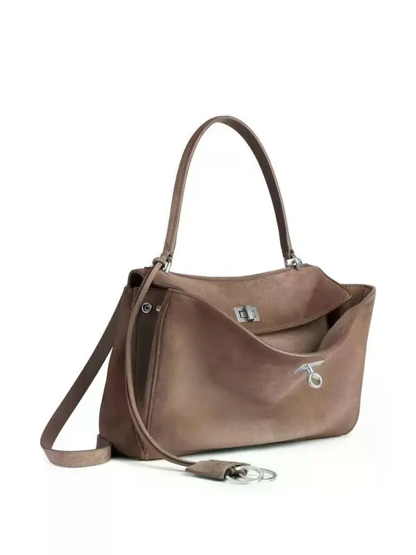 Balenciaga Small Rodeo Leather Top Handle Bag - Neutrals