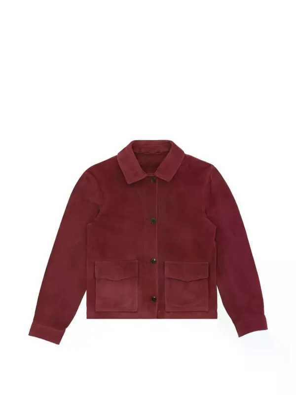 FORTELA Suede Button Jacket - Red