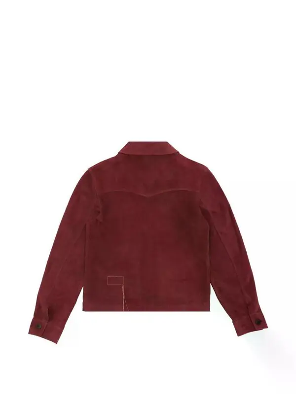 FORTELA Suede Button Jacket - Red