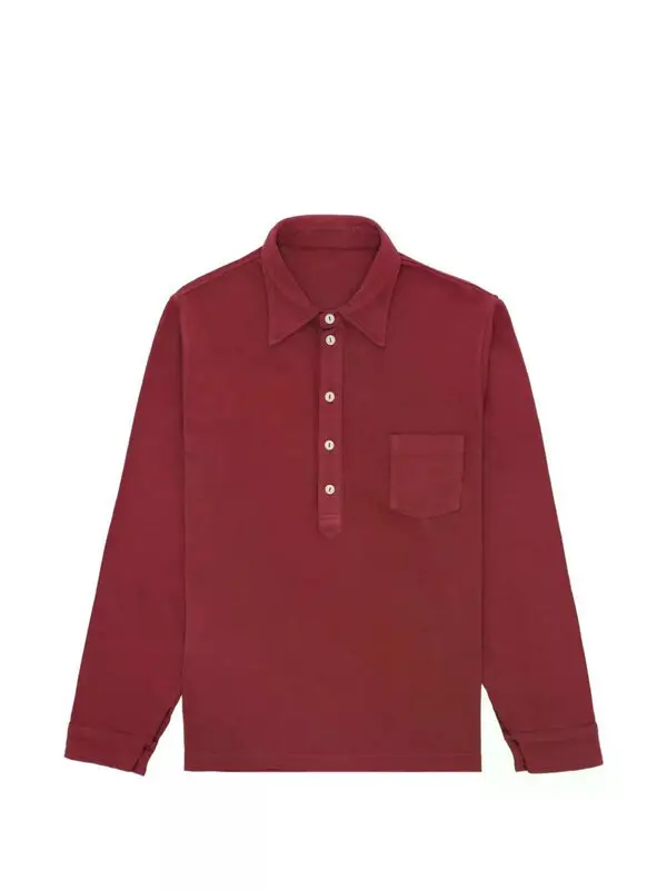 FORTELA Grayson Long-sleeve Polo Shirt - Red