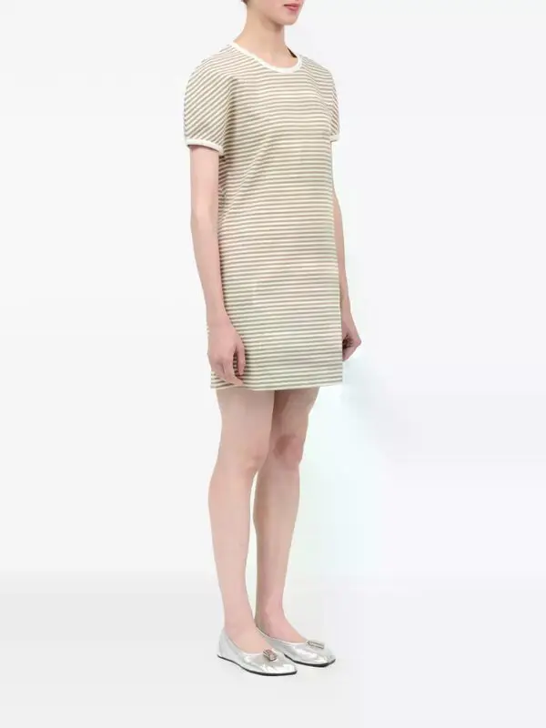MAISON MARGIELA Striped Mini Dress - Green
