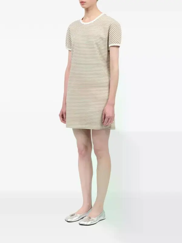 MAISON MARGIELA Striped Mini Dress - Green