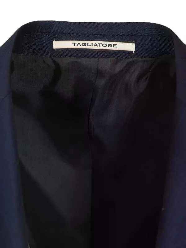 Tagliatore Pinstripe Tailored Jacket - Blue