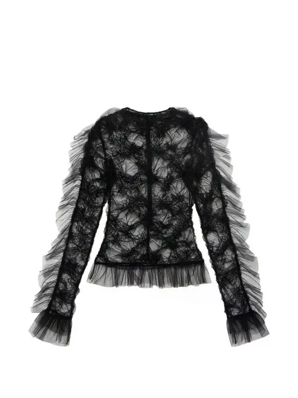 Blumarine Ruffled Butterfly-motif Top
