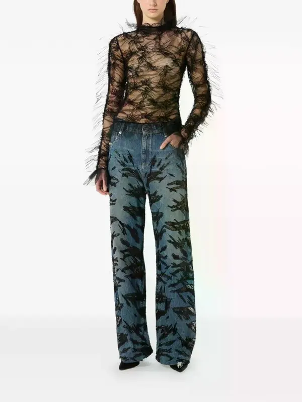 Blumarine Ruffled Butterfly-motif Top