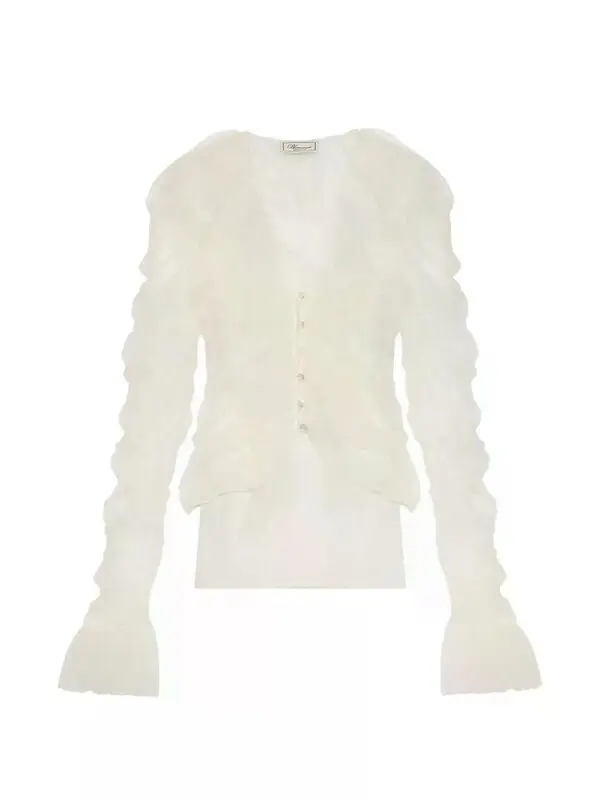 Blumarine Ruffled Tulle Blouse