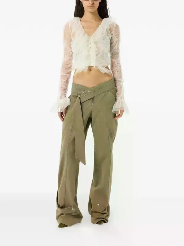 Blumarine Ruffled Tulle Blouse