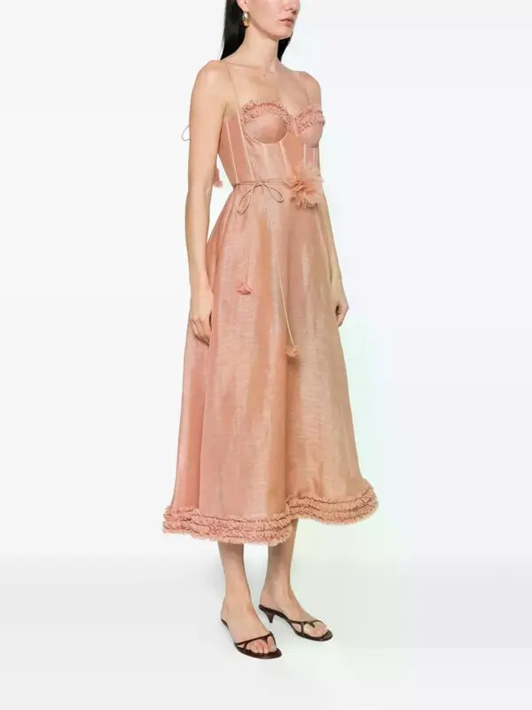 Zimmermann Luna Ruffled Dress - Pink