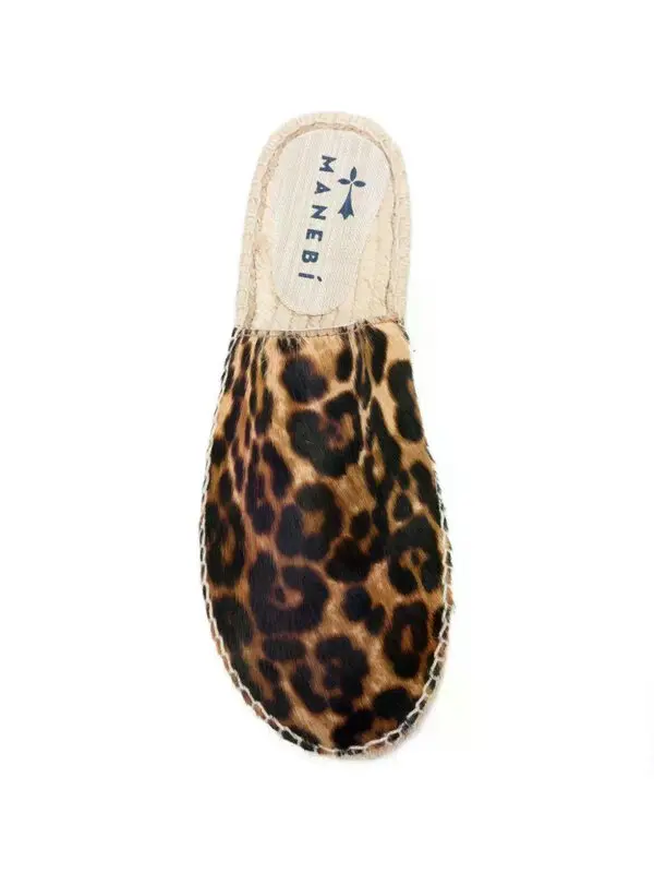 Manebí Leopard-print Mules - Brown