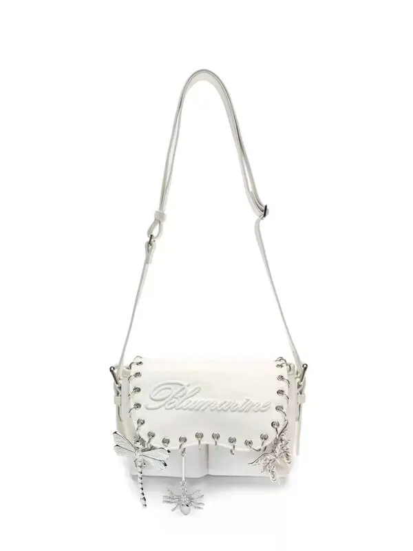 Blumarine Embellished Shoulder Bag - White