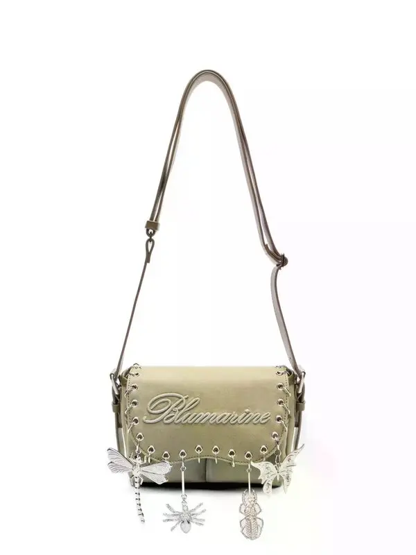 Blumarine Embroidery Charm Shoulder Bag - Green