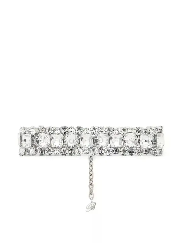 Blumarine Rhinestone Embellished Choker - Silver