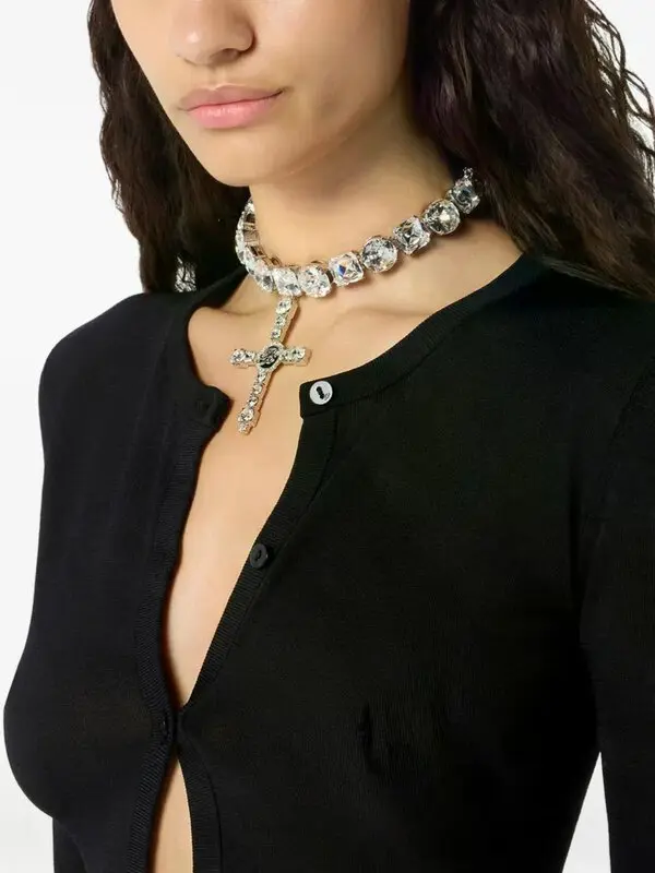 Blumarine Cross Pendant Choker