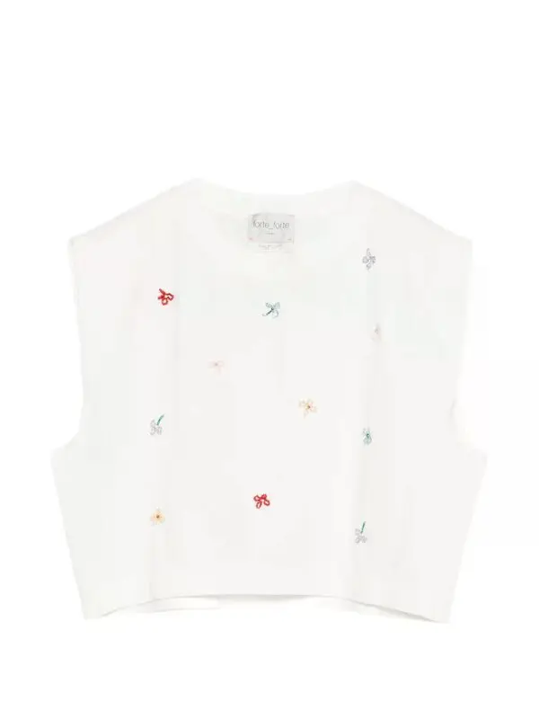 FORTE_FORTE Embroidered T-shirt - White