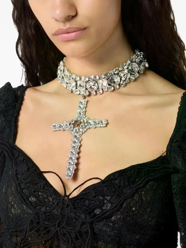 Blumarine Cross Choker