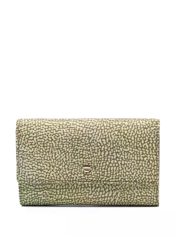 Borbonese Patterned Wallet - Green