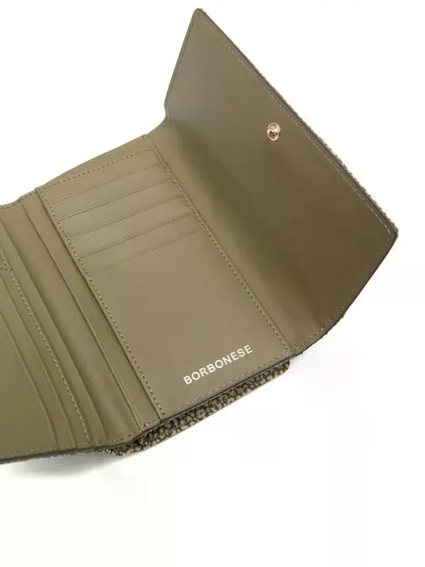 Borbonese Patterned Wallet - Green