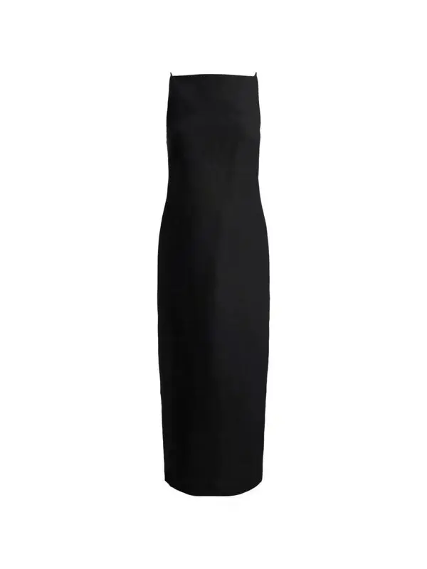 Polo Ralph Lauren Square-neck Linen Slip Dress - Black