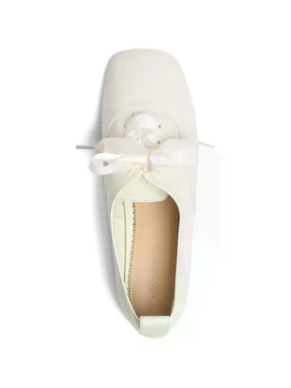 Cinq À Sept Christina Leather Flat Pumps - Neutrals