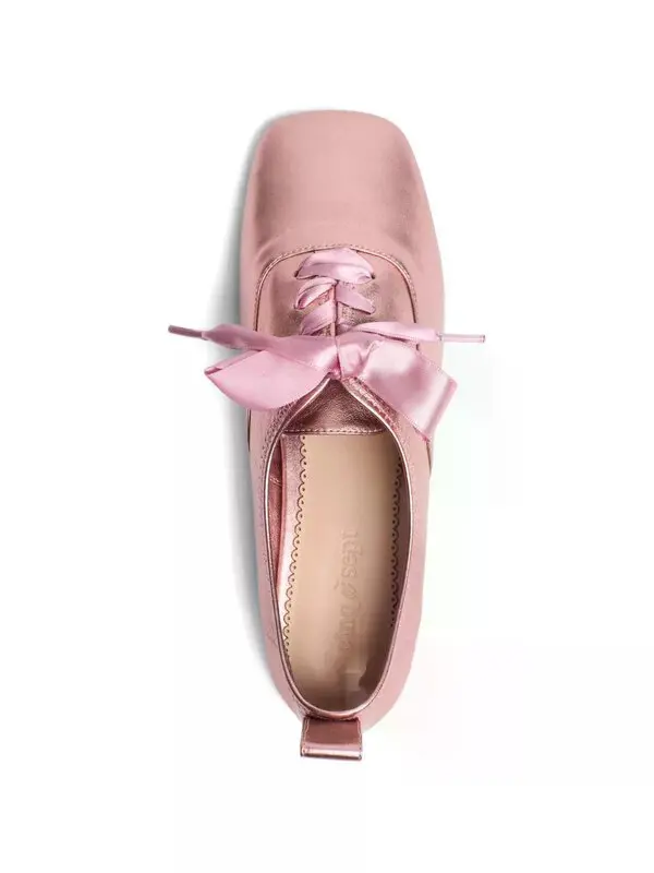 Cinq À Sept Christina Metallic Flat Pumps - Pink