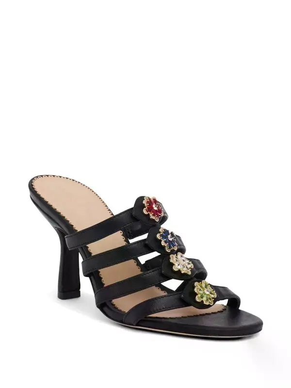 Cinq À Sept Embellished Heeled Sandals - Black