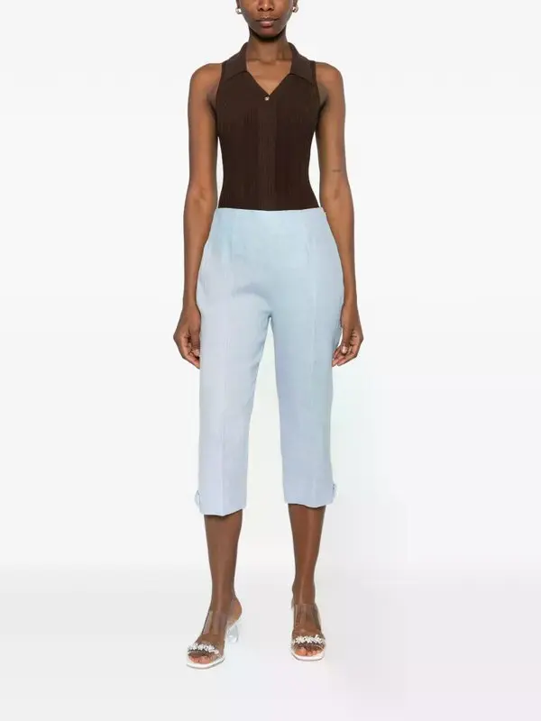 Sandro Rib-knit Polo Collar Bodysuit