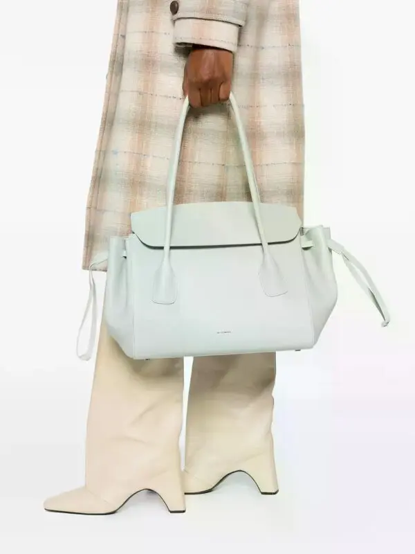 JIL SANDER Leather Tote Bag - Green