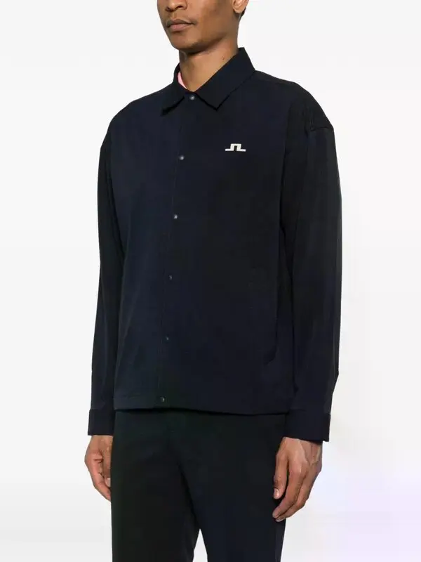 J. Lindeberg Logo Coach Overshirt - Blue