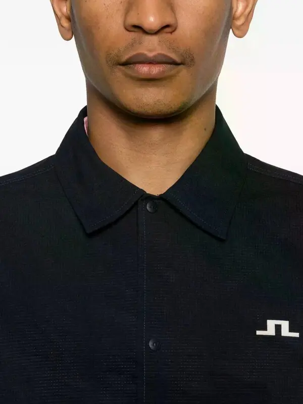J. Lindeberg Logo Coach Overshirt - Blue