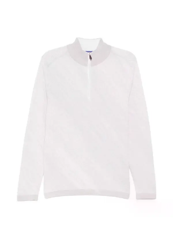 N.peal Salcombe Zipped Sweater - Grey