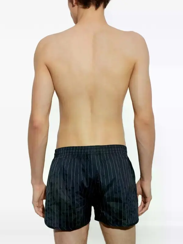 Balmain Pinstripe Drawstring Swim Shorts