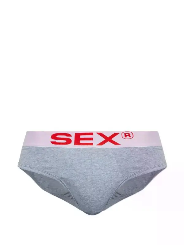 CARNE BOLLENTE Lettering Waistband Briefs - Grey