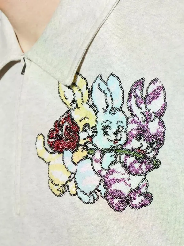 Kenzo Rabbit-motif Zip-up Sweater