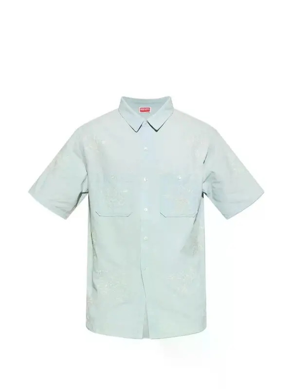 Kenzo Embroidered Pocket Shirt - Blue