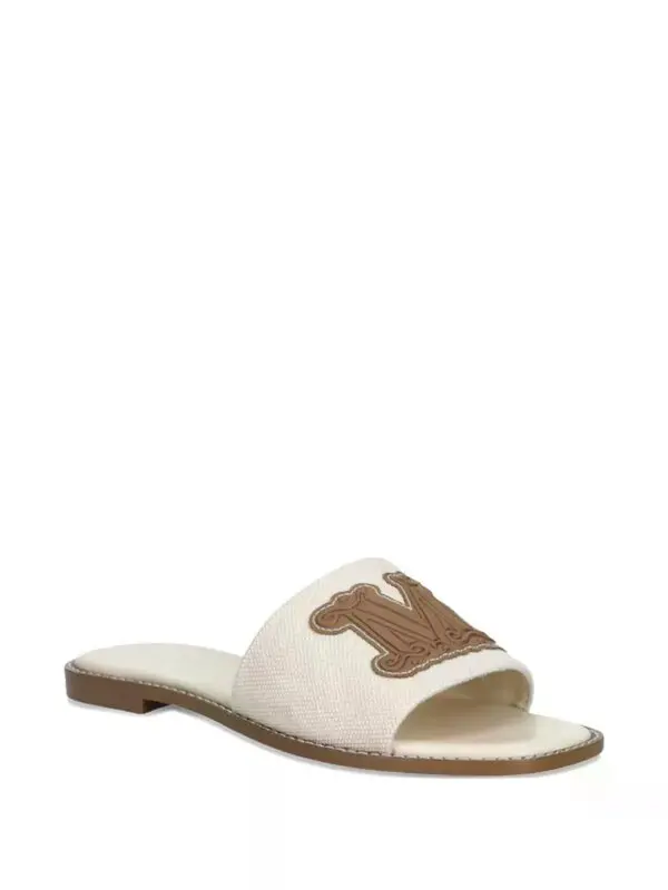 Max Mara Logo-appliqué Cotton Sandals