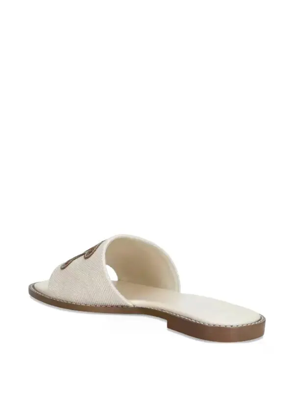 Max Mara Logo-appliqué Cotton Sandals