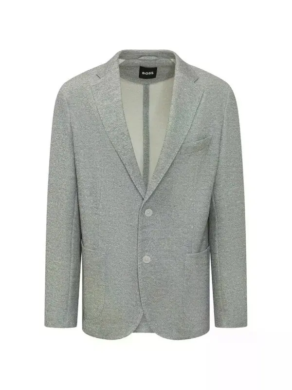 BOSS Hanry Single-breasted Blazer - Grey