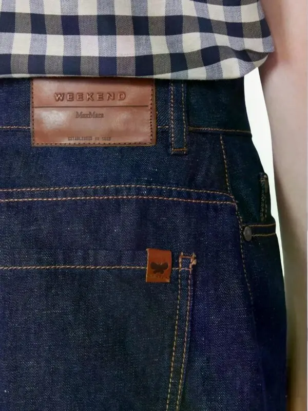 Max Mara Button Denim Shorts - Blue