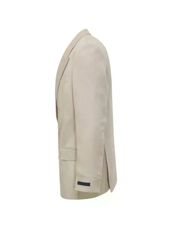 BOSS X Beckham Slim-fit Jacket With Micro Pattern - Neutrals