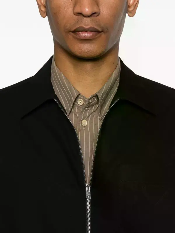 Prada Zip Cotton Overshirt - Black
