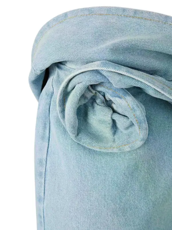 Magda Butrym Floral-appliqué Skirt - Blue
