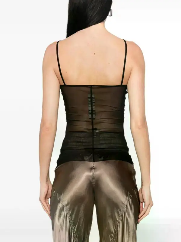 Rick Owens Sl Combo Sheer Top - Black
