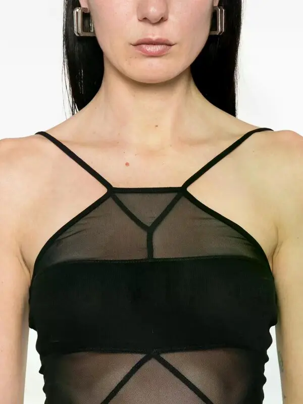 Rick Owens Sl Combo Sheer Top - Black