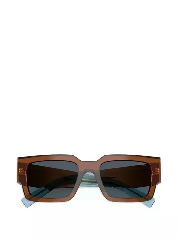 Prada Triangle-logo Rectangle-frame Sunglasses