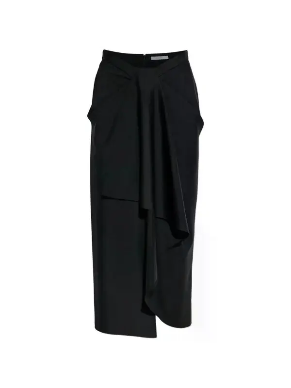 Givenchy Draped Midi Skirt - Black