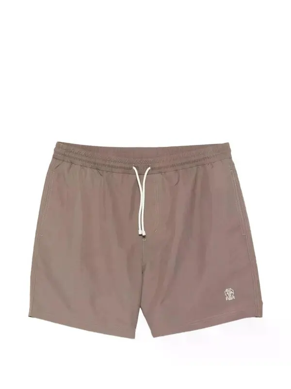 Brunello Cucinelli Drawstring Swim Shorts - Brown