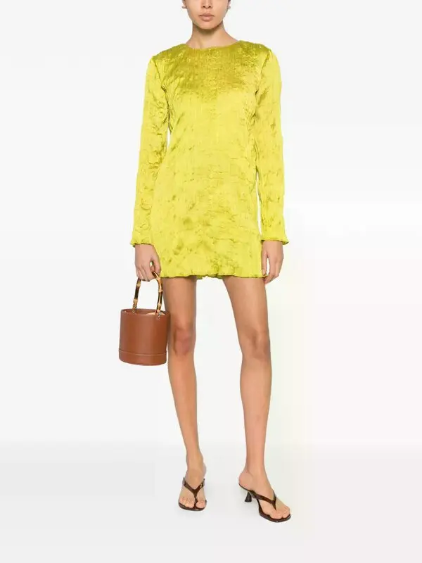 Staud Kona Textured Mini Dress - Green